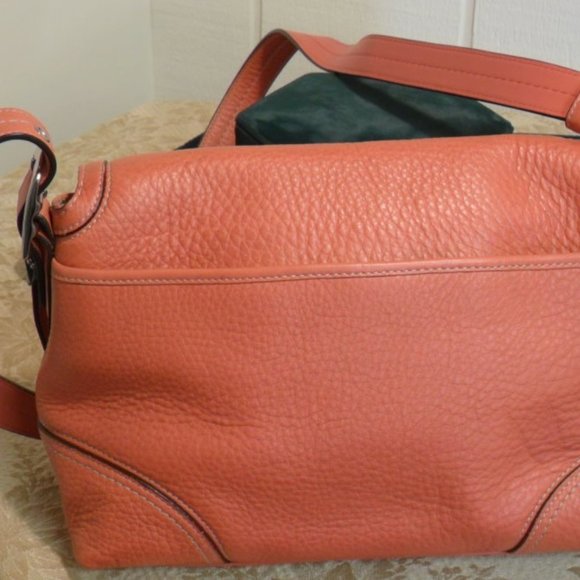 Coach | Bags | Coach Coral Red Pebble Leather Crossbody Handbag | Poshmark